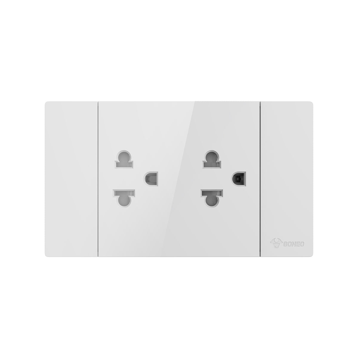 Duplex Universal Outlet with Ground & Shutter Set – GONEO VN